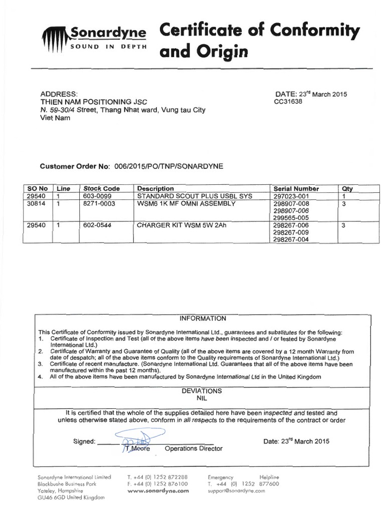 Certificate of Conformity and Origin | PDF | Private Law | Law Of ...