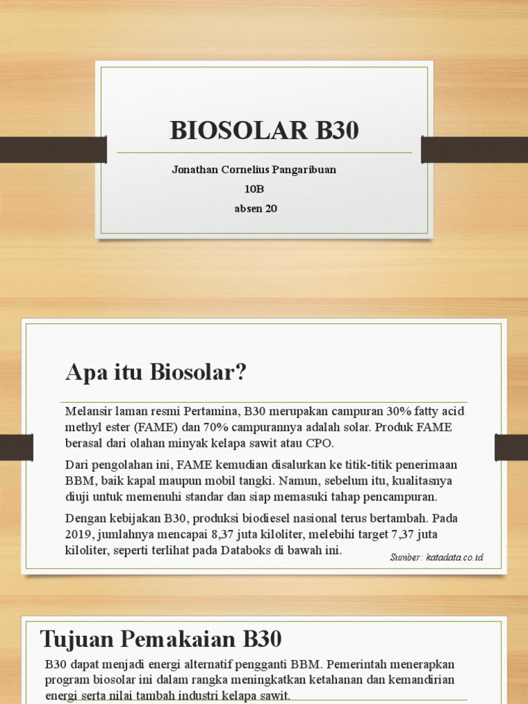Kimia Biosolar B30 Jonathan Cornelius Pangaribuan | PDF | Teknologi ...