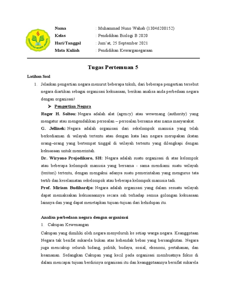 Muhammad Nuno Wahab - 1304620052 - Tugas KWN | PDF