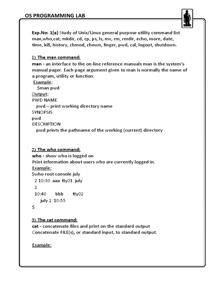 Os Lab Manual | PDF | Command Line Interface | Information Technology Management