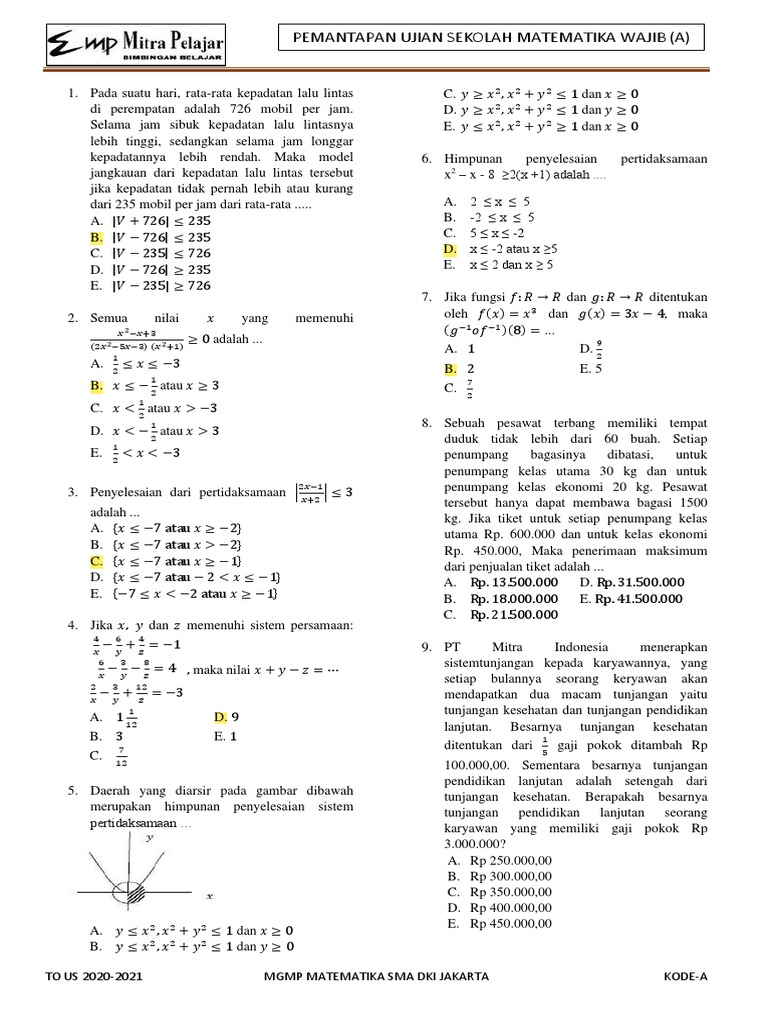 PM Usbn Mat Wajib Sman 34 JKT | PDF