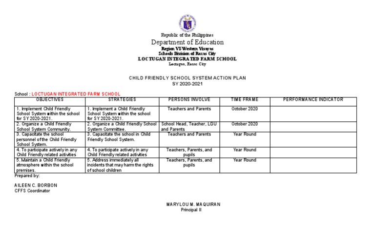 Child Friendly Action Plan | PDF