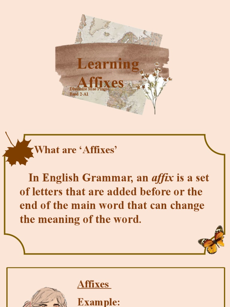 Learning Affixes | PDF | Word | English Grammar