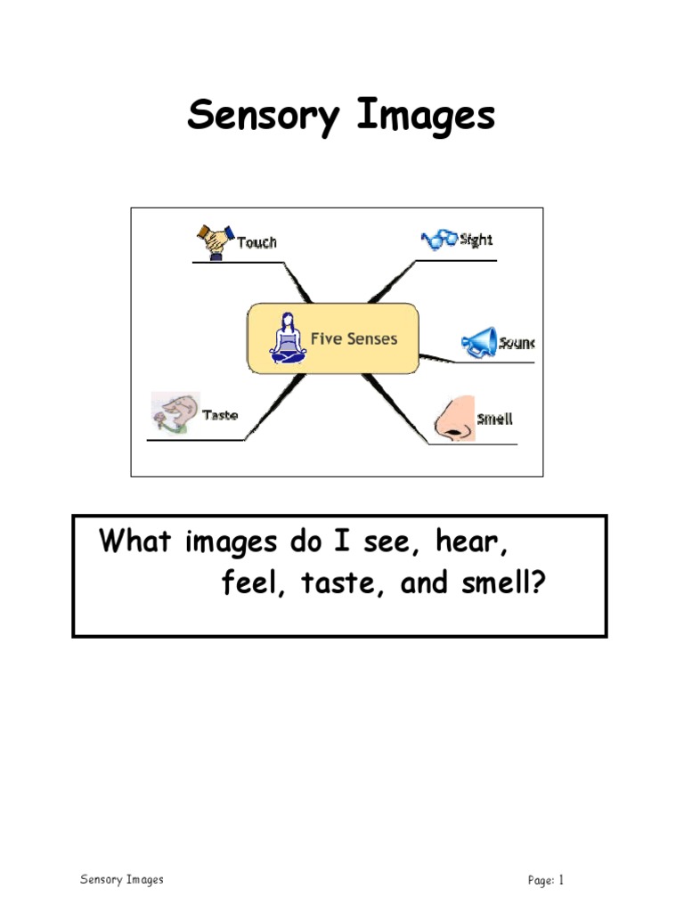 Sensory Images What Images Do I See Hear Feel Taste and Smell | PDF ...