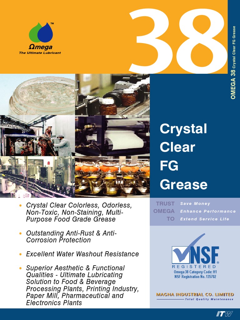 Crystal Clear FG Grease: Special Features | PDF | Foods | Lubricant