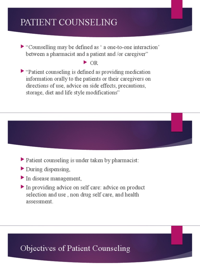 Patient Counselling | PDF | Pharmacy | Medical Prescription