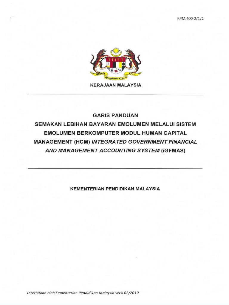 Tambahan Kaedah Semakan Lebihan Bayaran Emolumen Melalui Sistem ...