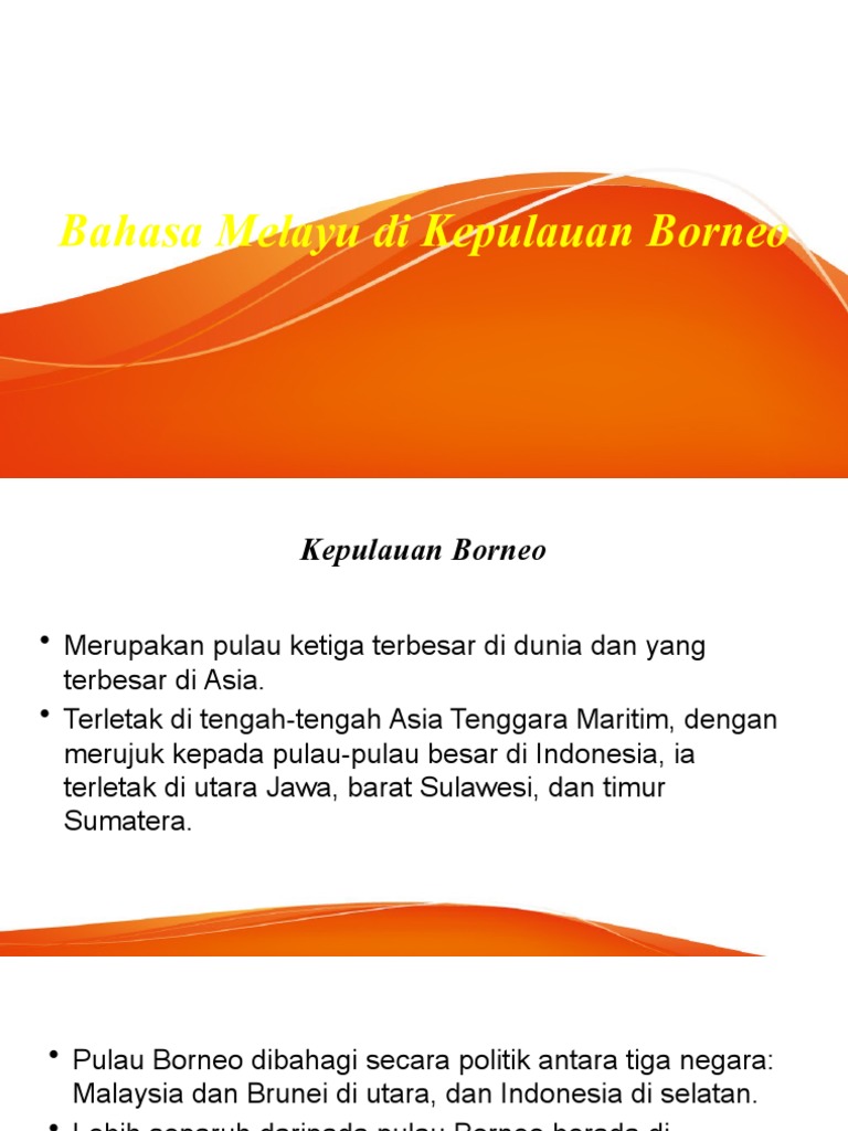 Bahasa Melayu Di Kepulauan Borneo | PDF