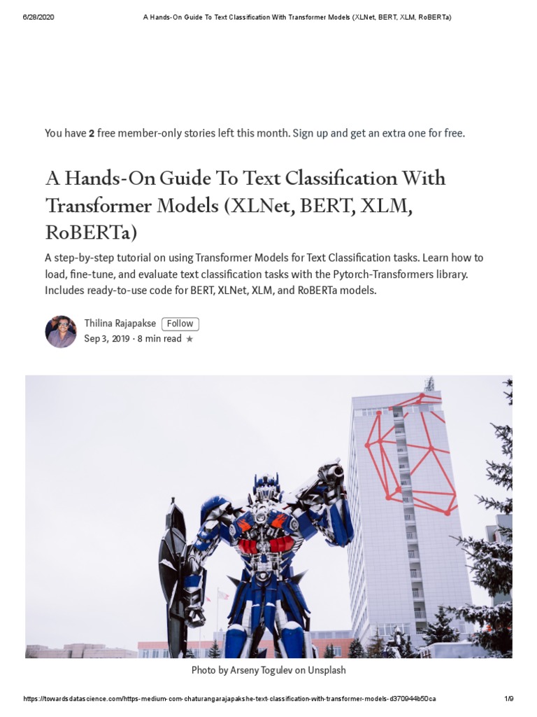 A Hands-On Guide To Text Classification With Transformer Models (XLNet ...