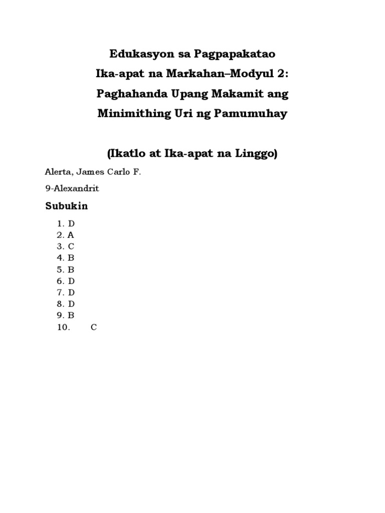 Esp 9 Q4-M2-Alerta | PDF