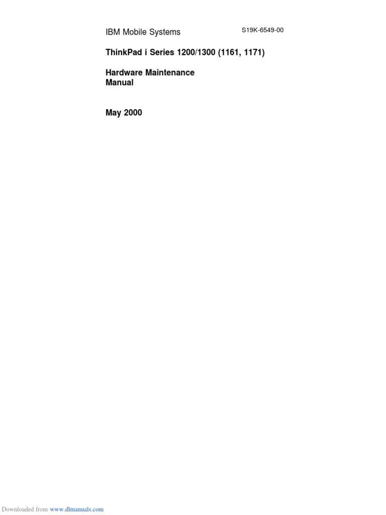 IBM 1161 Maintenance Manual | PDF | Floppy Disk | Booting