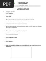 SBI4U - Unit 1 Practice Test - ANSWERS | PDF | Enzyme | Fat
