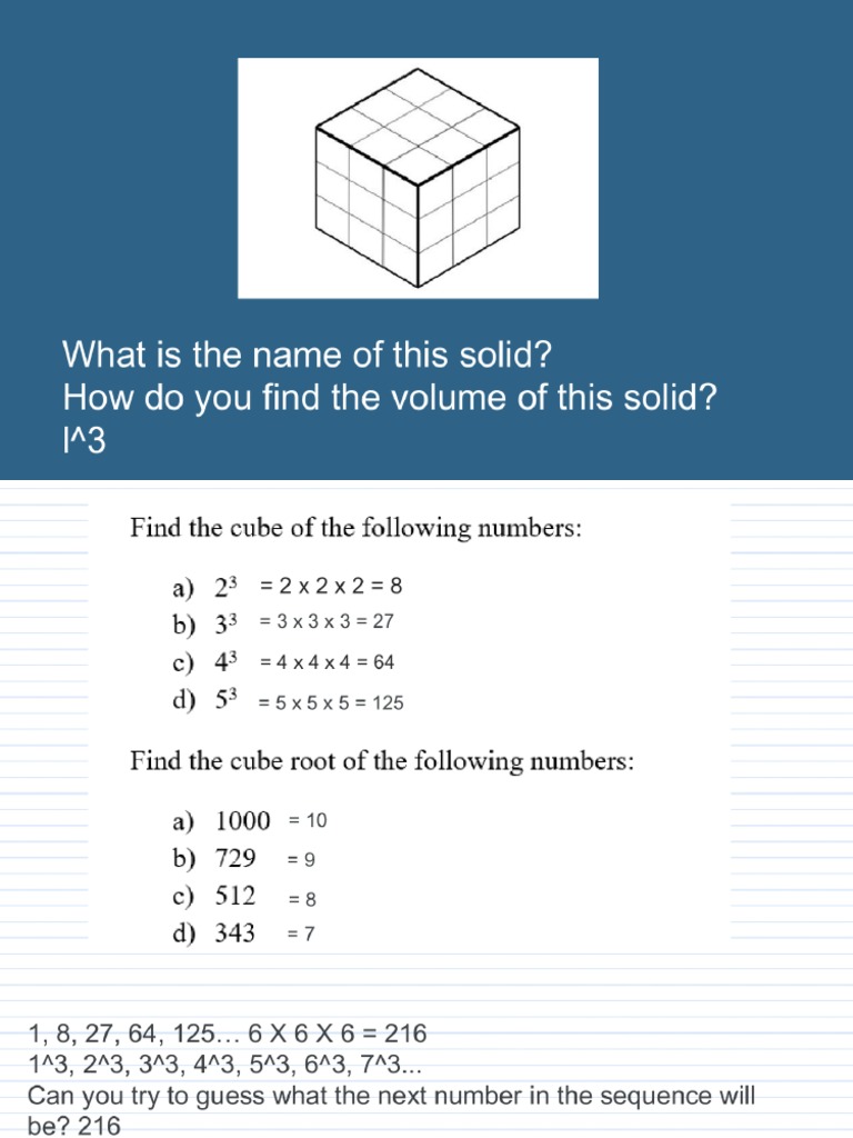 Cube Number Sequence | PDF