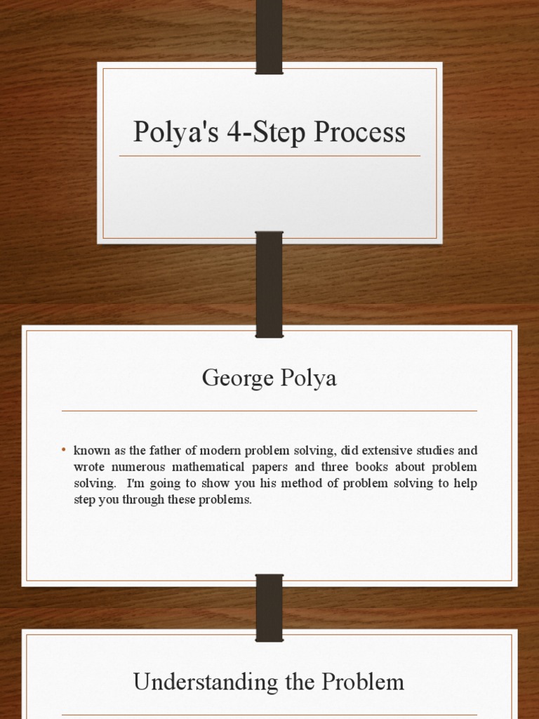 Polya's 4-Step Process | PDF