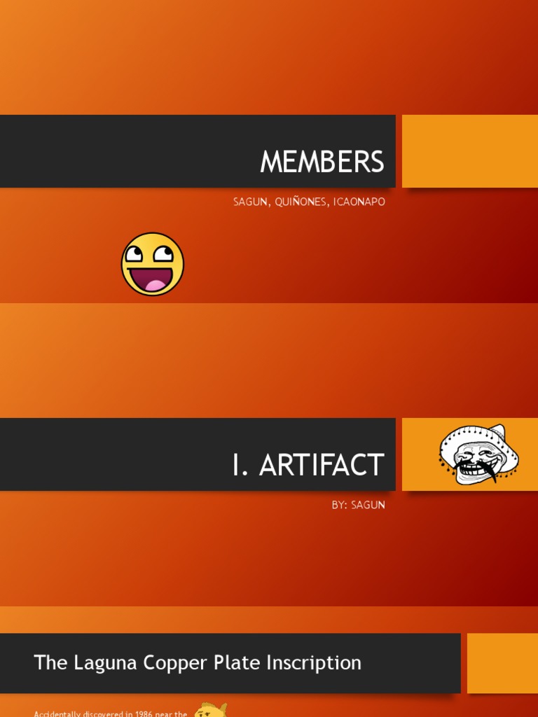 Examples of Philippine Artifact, Sociofact, and Mentifact. | Download ...