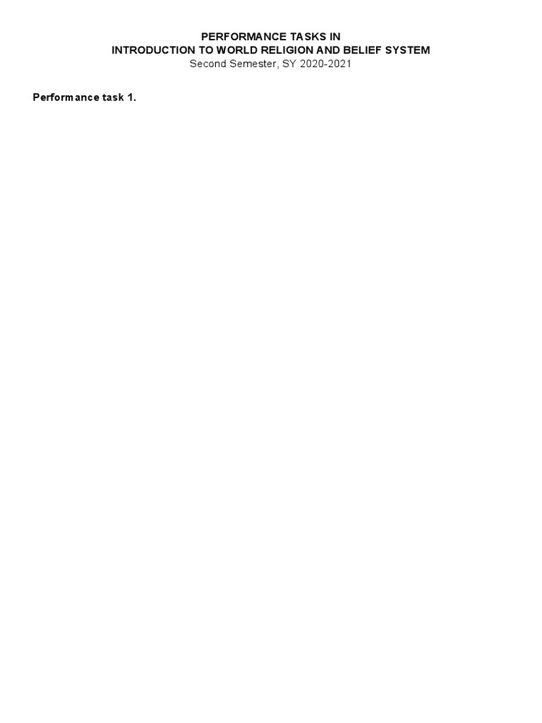 Performance Tasks in Iwrbs | PDF