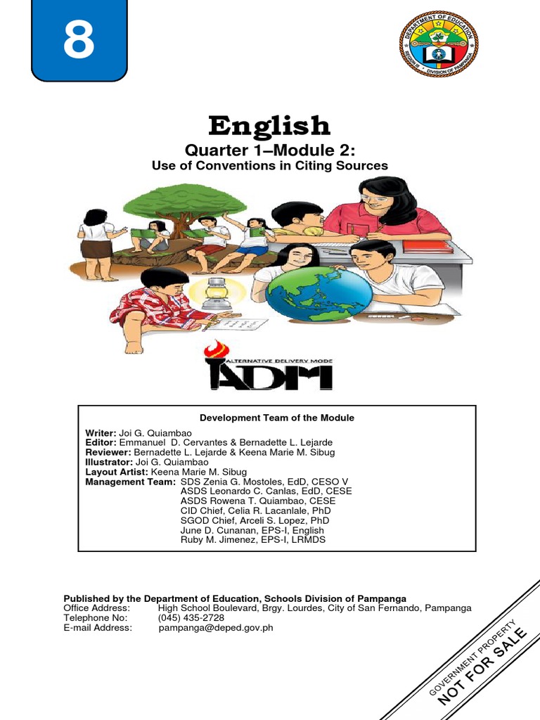 English: Quarter 1 - Module 2 | Download Free PDF | Citation | Plagiarism