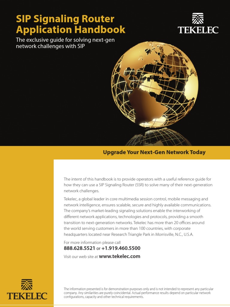SIP Signalling Router Handbook | PDF | Session Initiation Protocol | Voice Over Ip