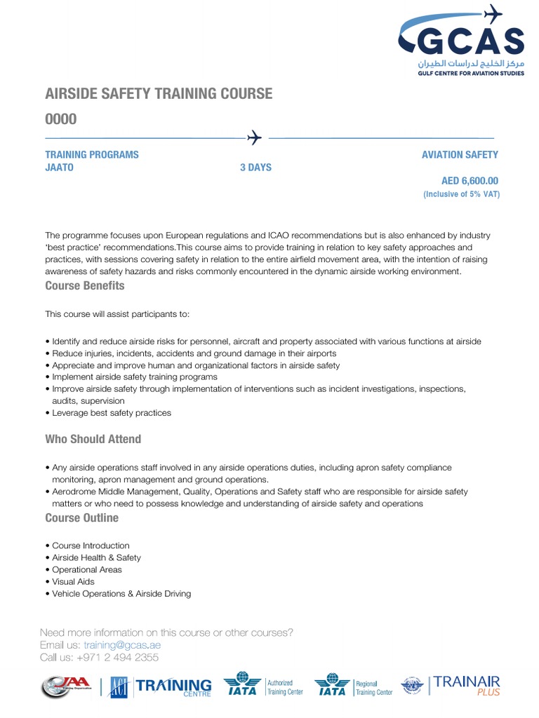 Airside Safety Training Course 0000 | PDF | Airport | Safety