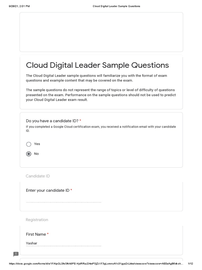 Cloud Digital Leader Sample Questions | PDF | Cloud Computing ...