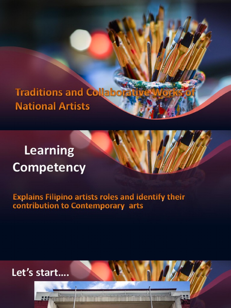Traditions and Collaborative Works of National Artists | PDF | Art ...