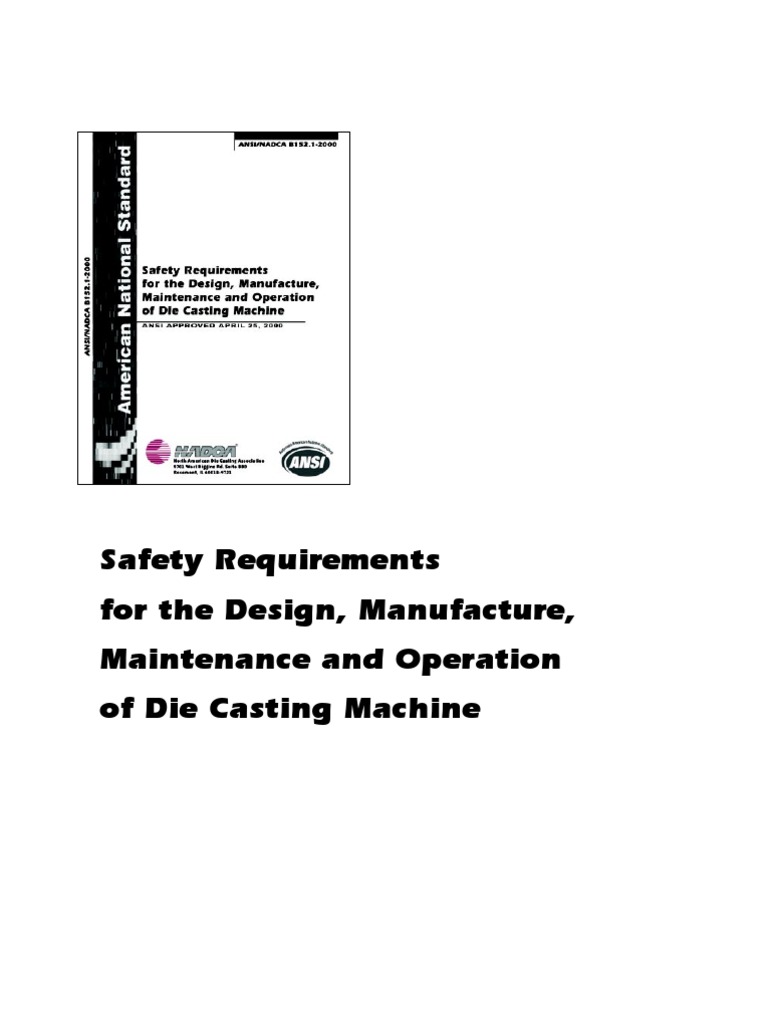 Safety Requirements for Die Casting Machines | PDF | Switch | Machines