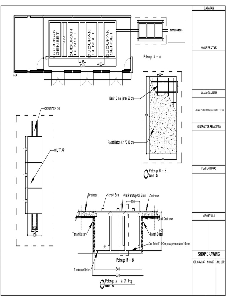 Settling Pond: Shop Drawing | PDF