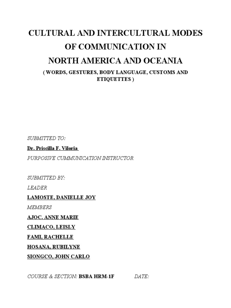 Cultural and Intercultural Modes of Communication | PDF | Gratuity ...