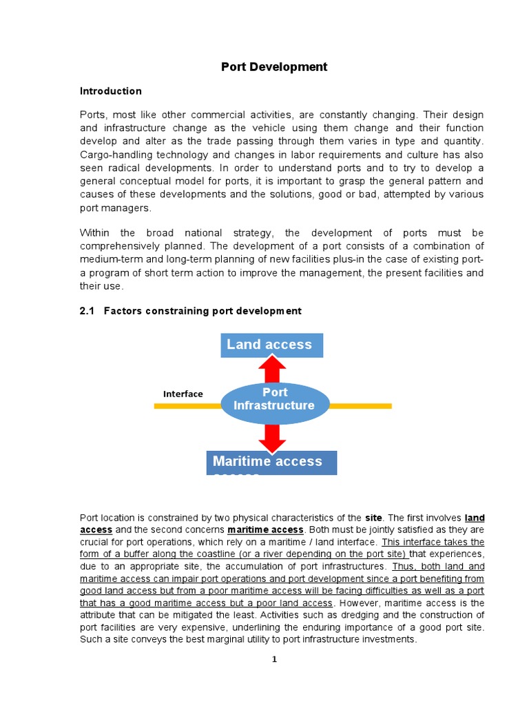 Port Development 1 | PDF | Port | Cargo