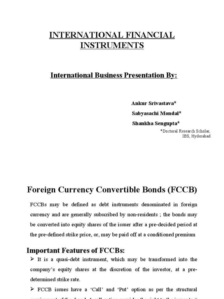 International Financial Instruments Presentation | PDF | Bonds (Finance ...