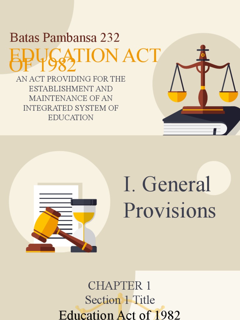 BP 232 Education Act of 1982 REPORT | PDF | Tuition Payments | Schools