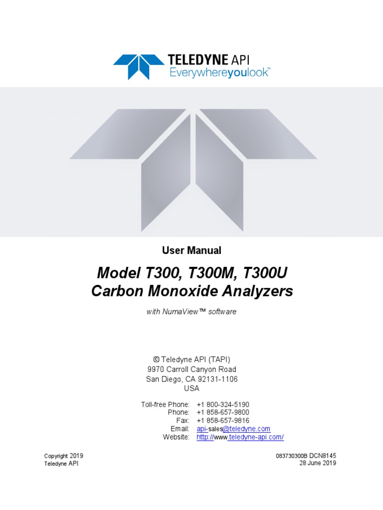 T300-T300M-T300U User Manual | PDF | Calibration | Electronics