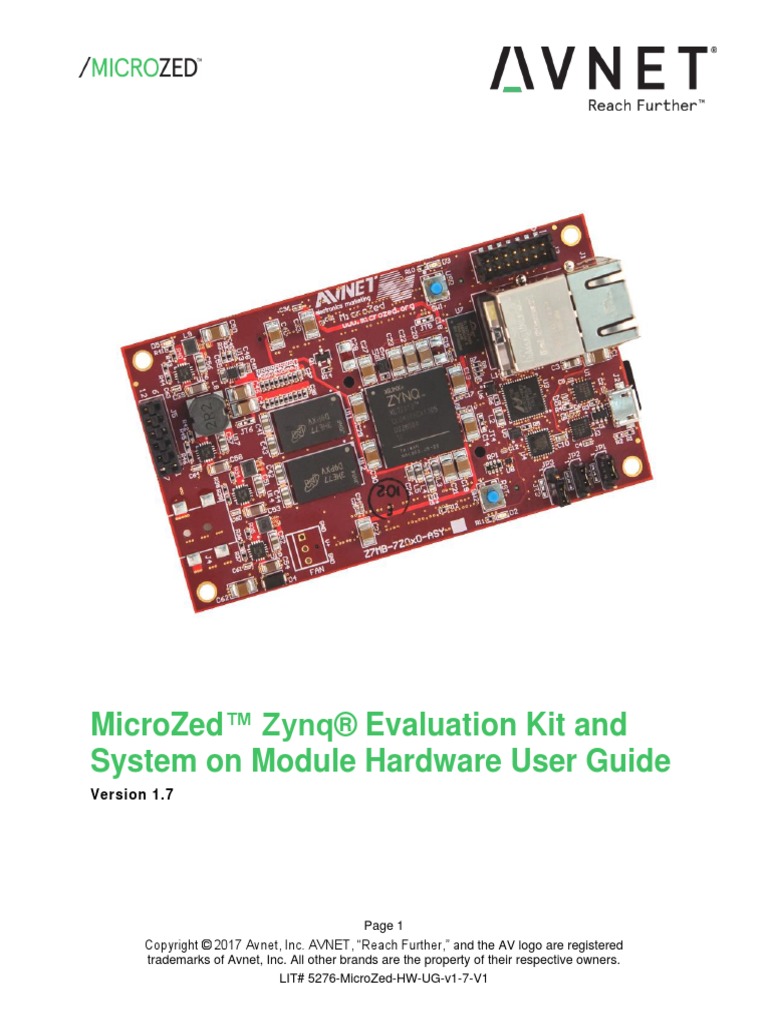 Microzed ™ Zynq® Evaluation Kit and System On Module Hardware User Guide | PDF | Usb | Booting