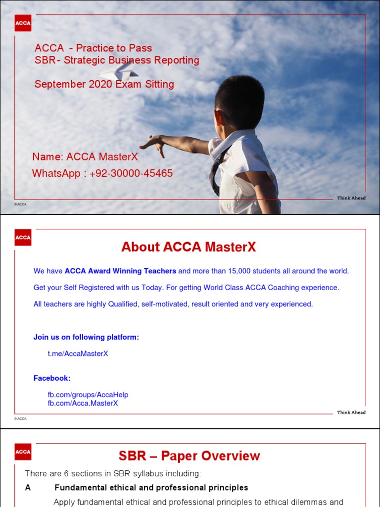 ACCA SBR How To Plan & Pass | PDF | Financial Statement | Test (Assessment)