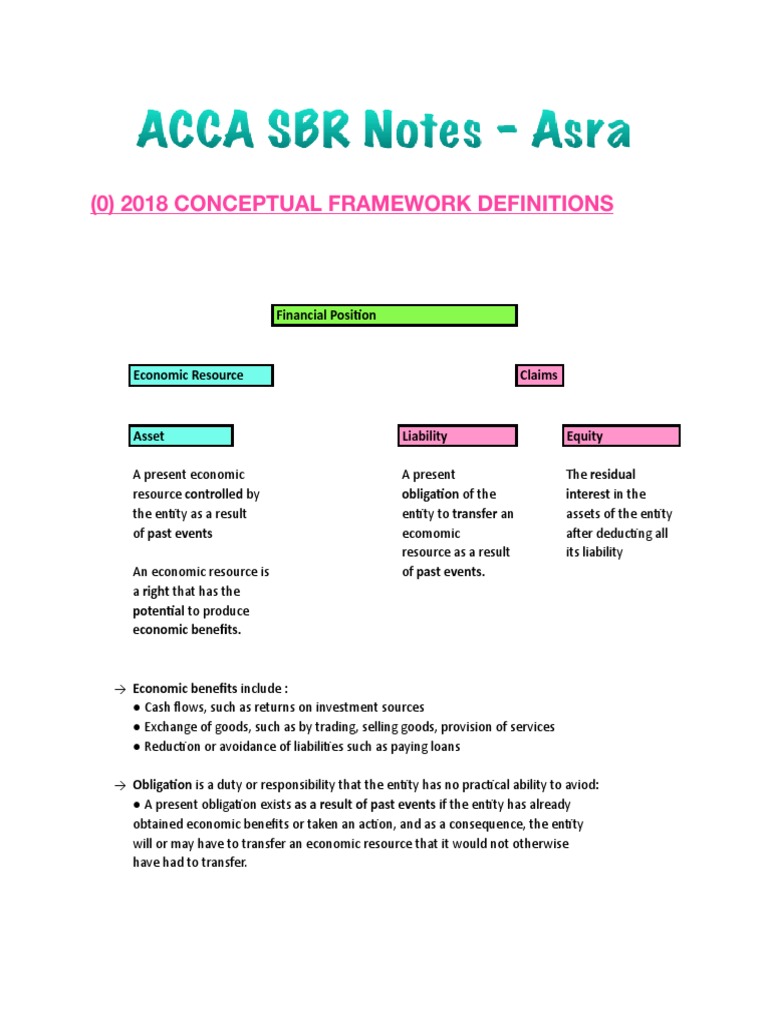 Acca Sbr Notes Overview Pdf Fair Value International Financial