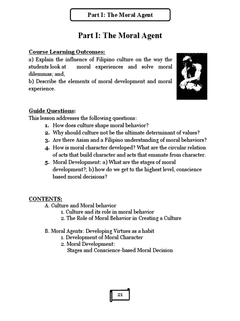 Part I: The Moral Agent | Download Free PDF | Morality | Philosophical ...