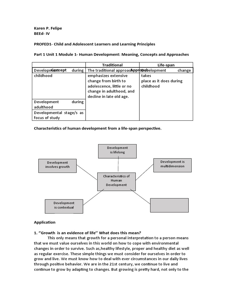 PROFED 1 - MODULE 1 Human Development | PDF | Developmental Psychology | Neuropsychological ...