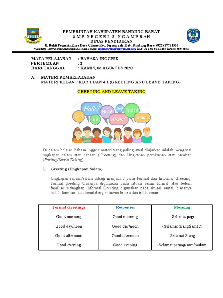 Materi English 2 A5 | PDF