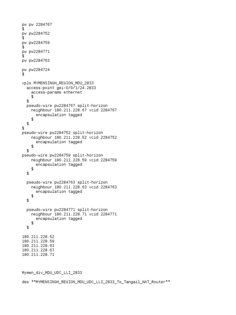 Configuration of Pseudowires, VLANs, and Interfaces for Connecting ...