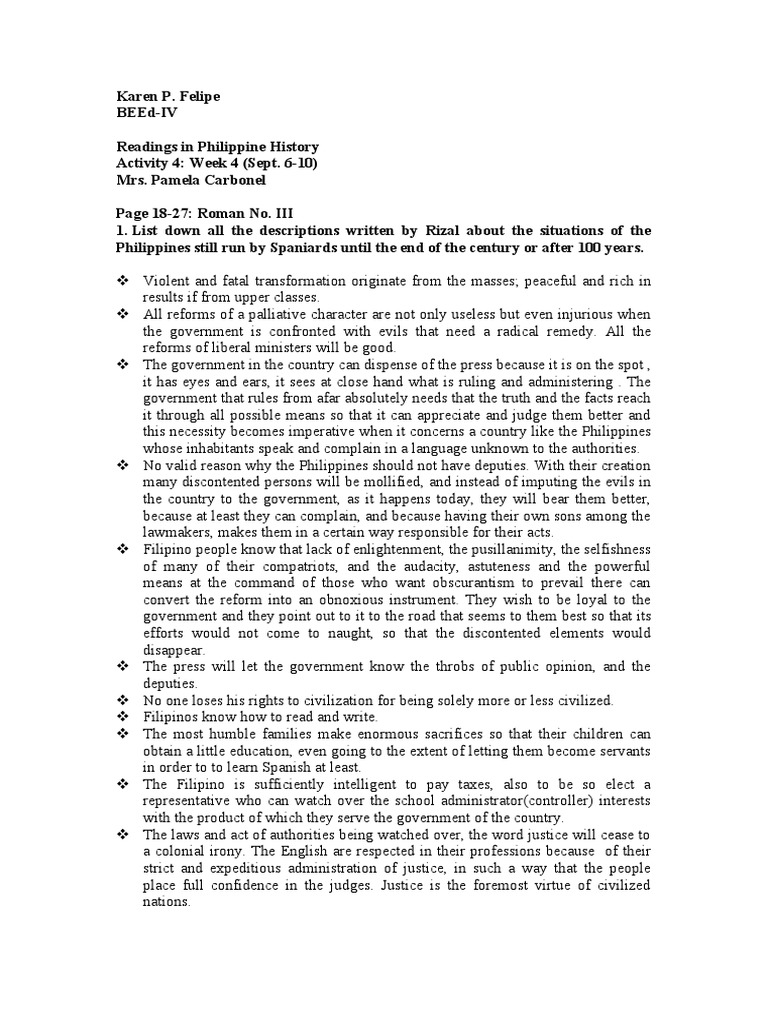 RPH Activity 4 | PDF | Philippines