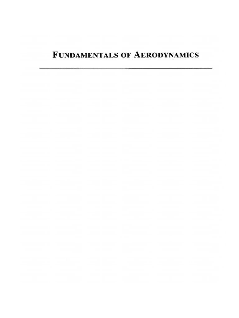 Fundamentals of Aerodynamics Book | PDF