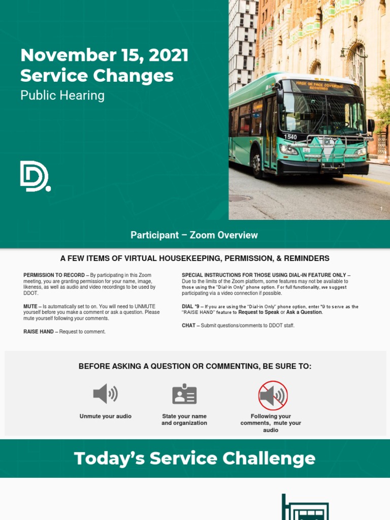 Three DDOT Bus Routes Cut, Decreasing Frequency of Busses | PDF ...