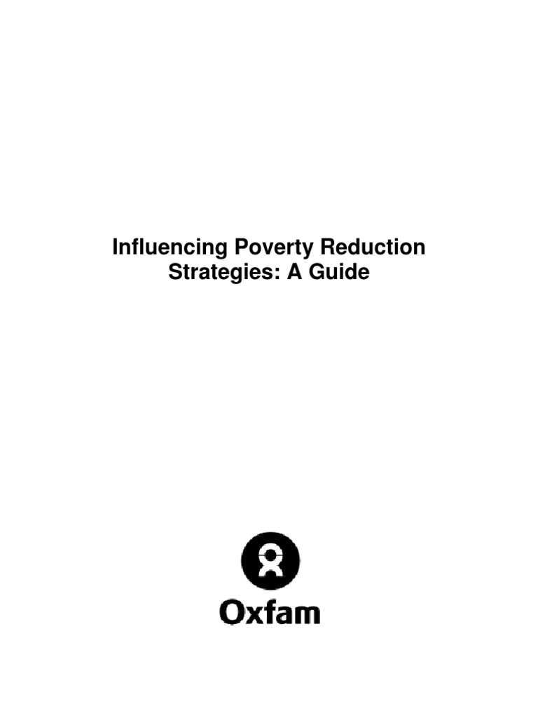 Influencing Poverty Reduction Strategies A Guide | PDF | Poverty ...