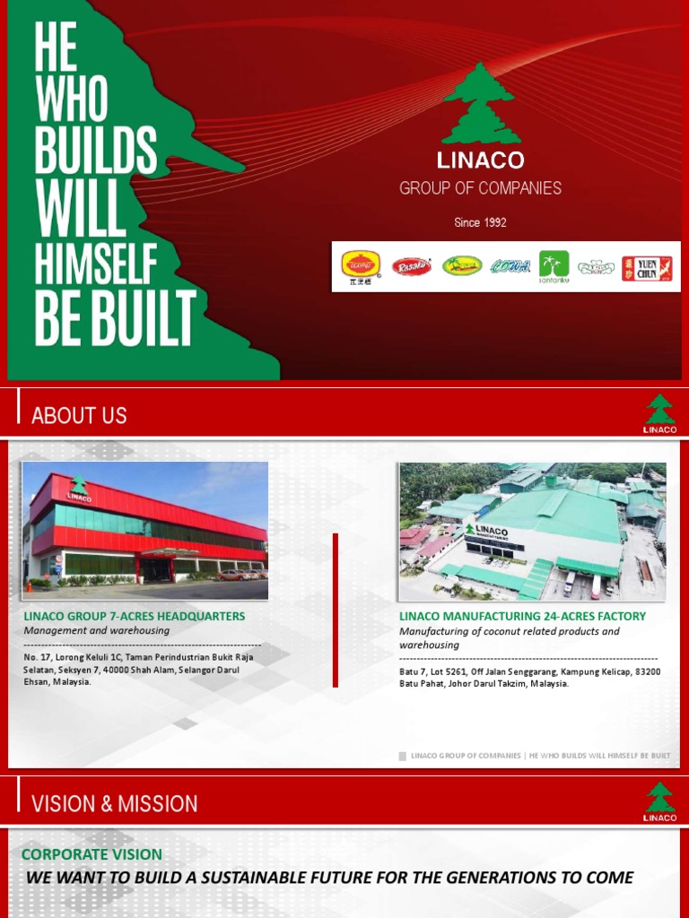 LINACO Company Profile-RASAKU | PDF | Coconut Milk | Coconut