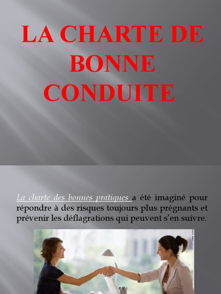 Charte de bonne conduite en entreprise | PDF | la communication