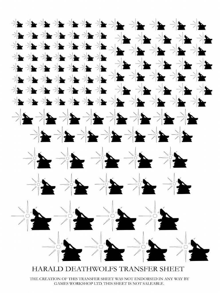 Space Wolves' Harald Deathwolf Great Company Logo Sheet | PDF