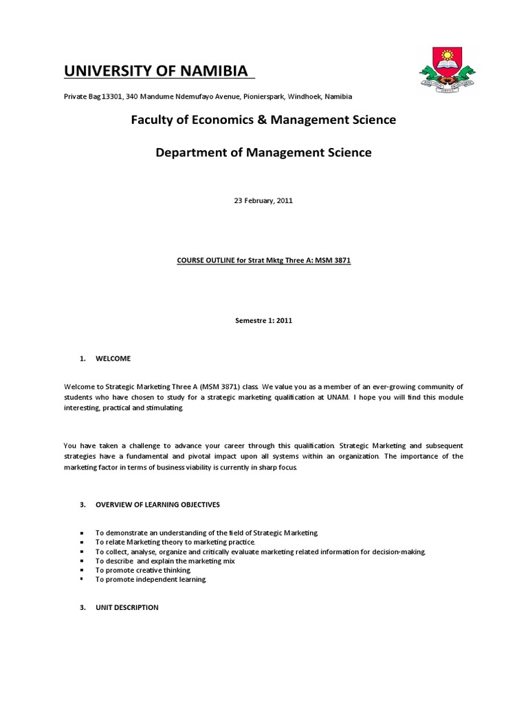 University of Namibia: Faculty of Economics & Management Science ...