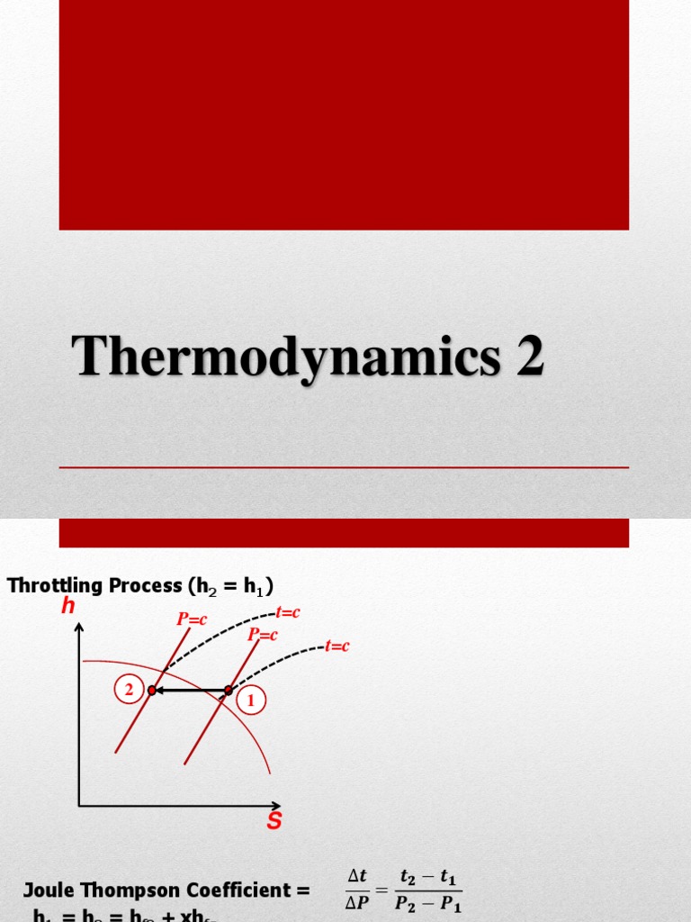 Thermodynamics: Throttling & Adiabatic Processes | PDF