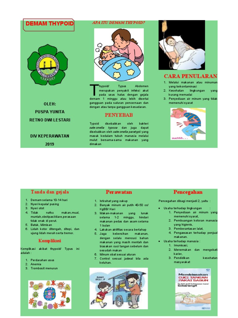 Leafleat Demam Thypoid | PDF