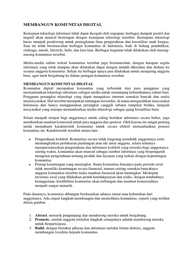 Membangun Komunitas Digital | PDF